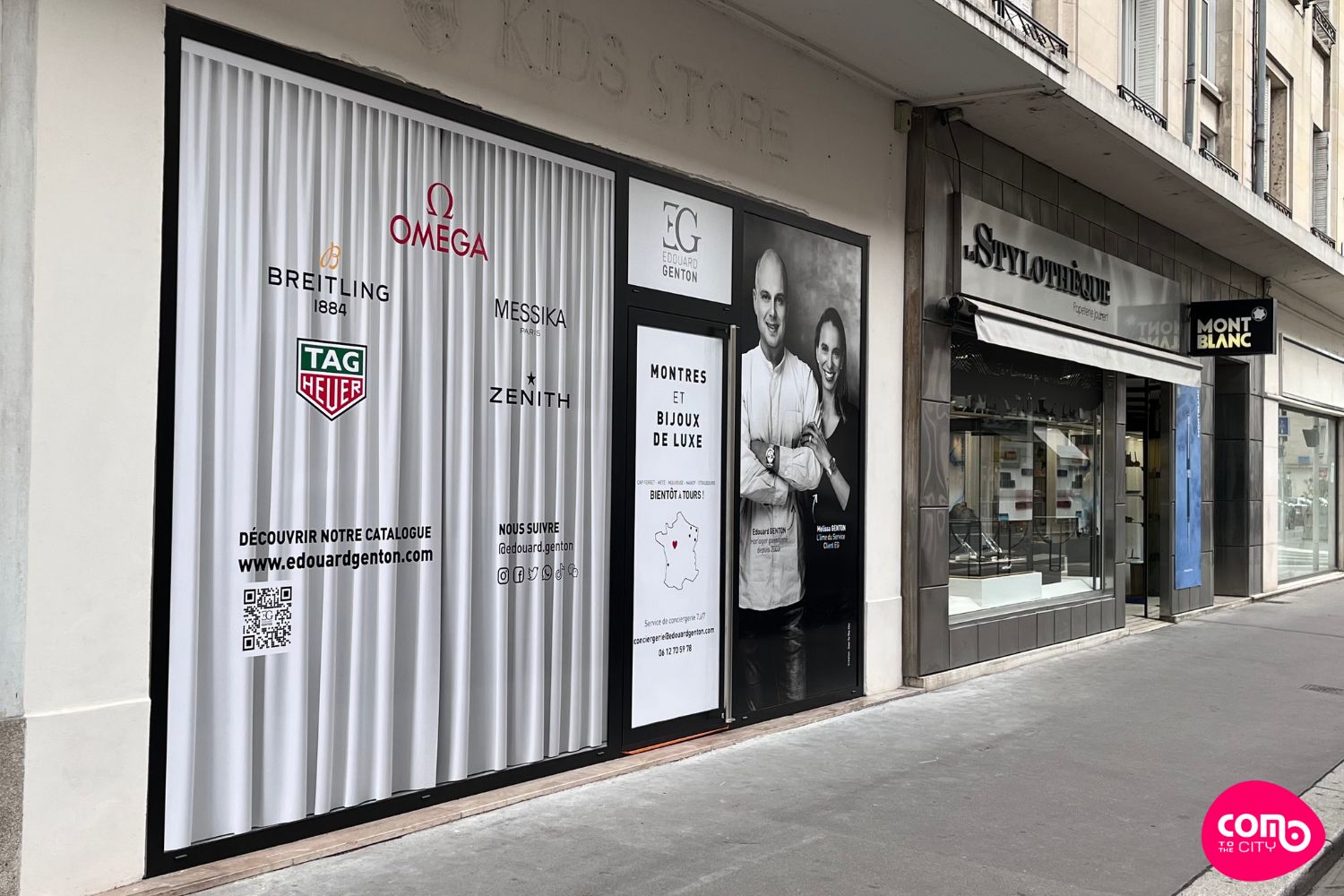 Habillage de vitrine pendant les travaux - Com To The City